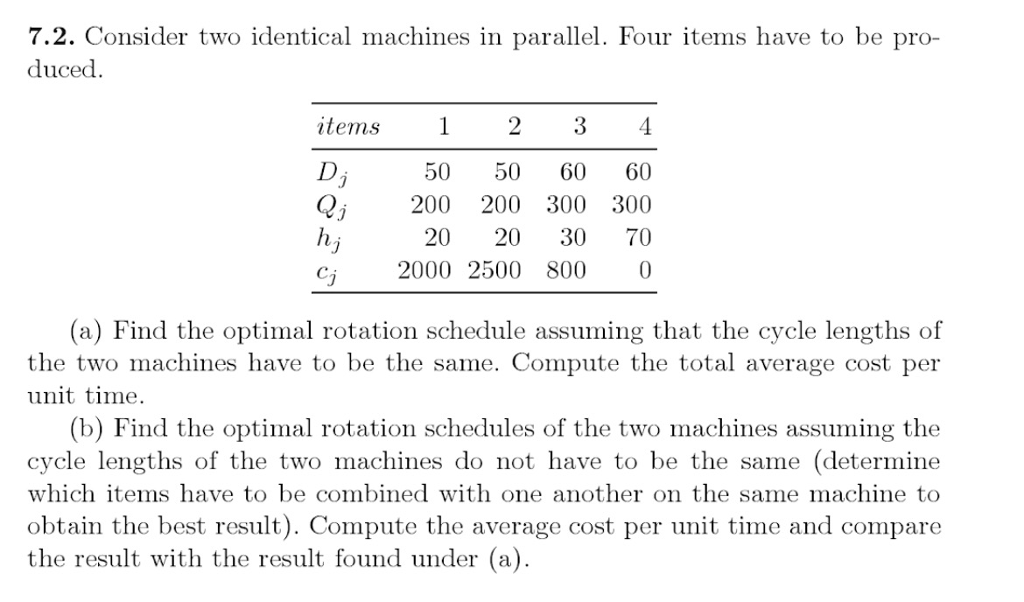 Solved 2. Consider two identical machines in parallel. Four | Chegg.com