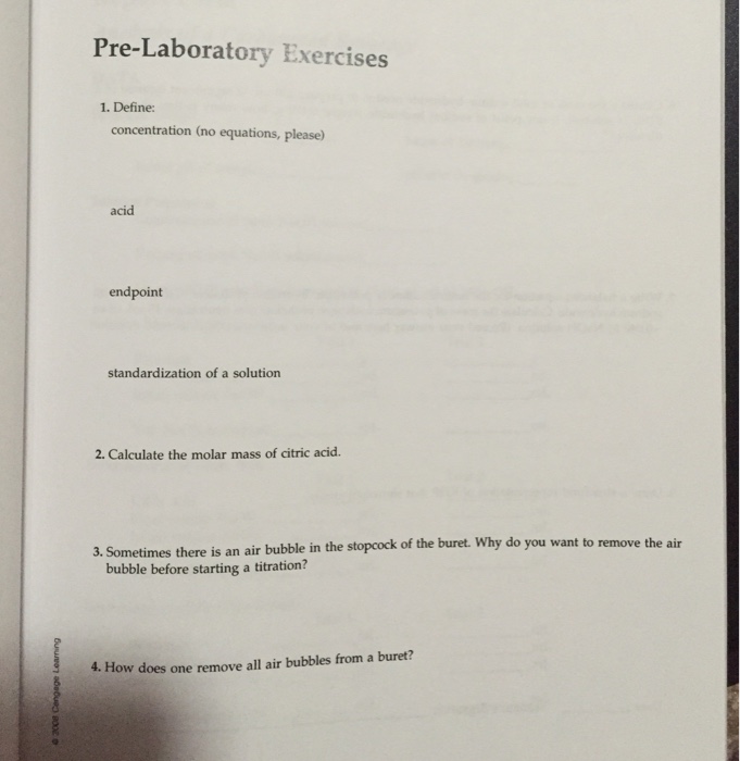 Solved e-Laboratory Exercises 1. Define: concentration (no | Chegg.com