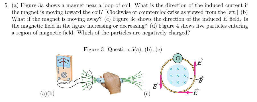 Solved Figure 3a shows a magnet near a loop of coil. What is | Chegg.com