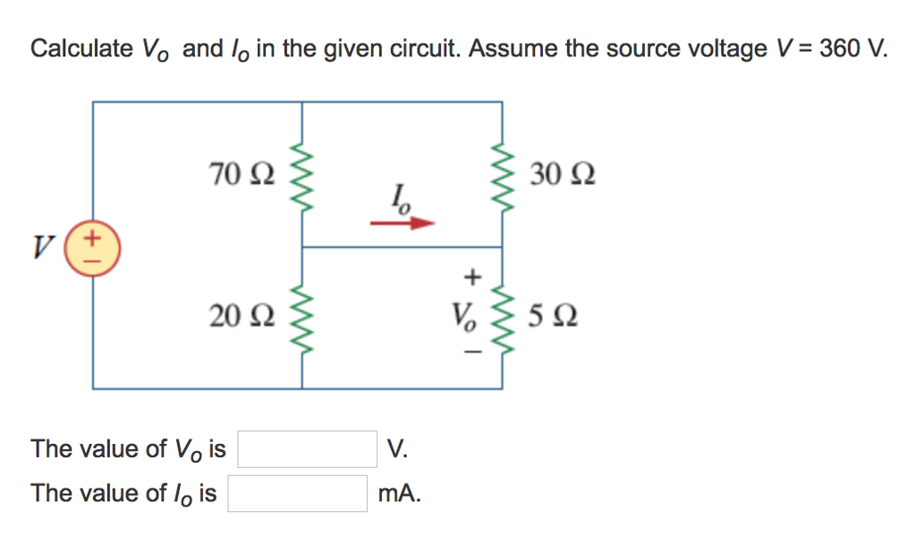 Solved Calculate V_o and I_o in the given circuit. Assume | Chegg.com