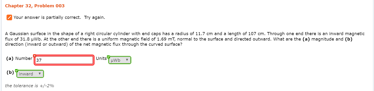 Solved A Gaussian surface in the shape of a right circular | Chegg.com