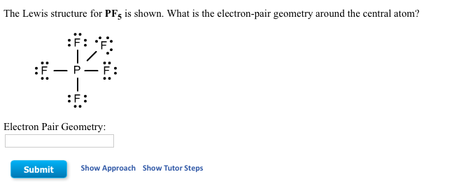 Solved The Lewis structure for PFs is shown. What is the | Chegg.com
