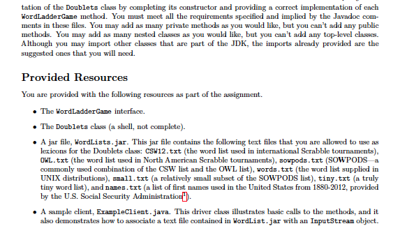 Java Word Game Java Word Ladder Game Java Word-Ladder | Chegg.com