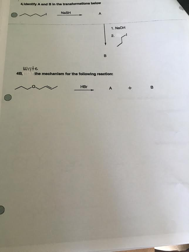 Solved Identify A and B In the transformations below the | Chegg.com