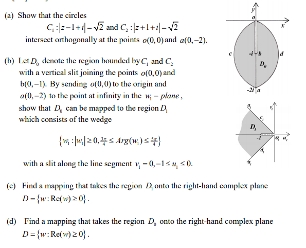 Solved (a) Show that the circles intersect orthogonally at | Chegg.com