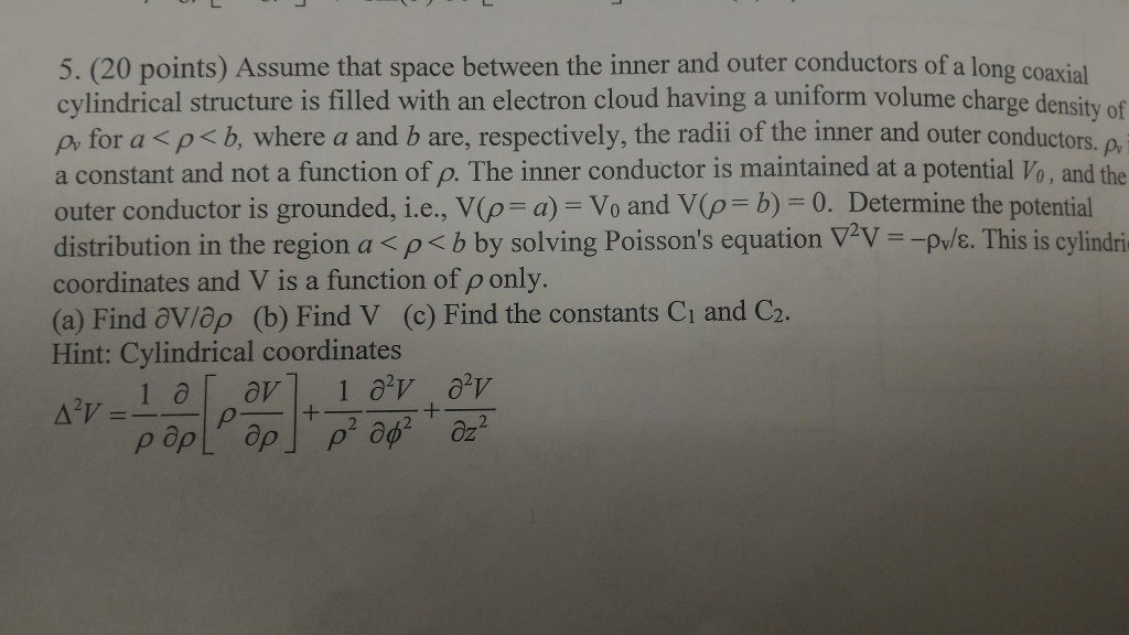 Solved Assume that space between the inner and outer | Chegg.com