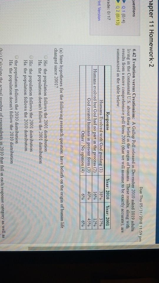 Solved apter 11 Homework-2 Due Thu 05/31/2018 11:59 pm 6.42 | Chegg.com