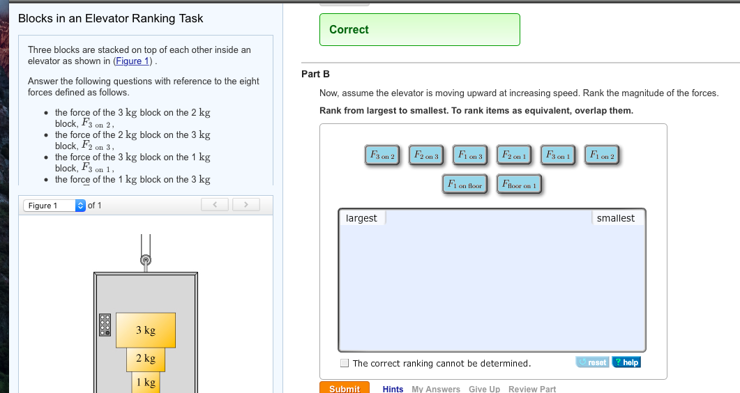 Solved Three blocks are stacked on top of each other inside | Chegg.com