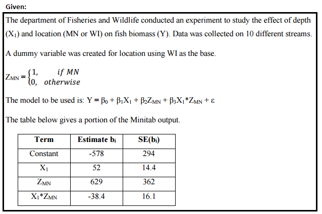 Solved Q9) Test for parallelism at α = 0.05. What is the | Chegg.com