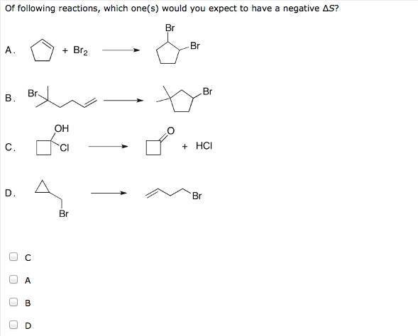 Solved Of following reactions, which one(s) would you expect | Chegg.com