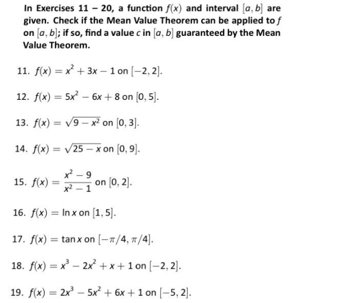 Solved In Exercises 3-10, a function f(x) and interval a, b) | Chegg.com