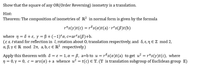 Solved Show that the square of any OR(Order Reversing) | Chegg.com