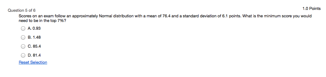 Solved Scores on an exam follow an approximately Normal | Chegg.com