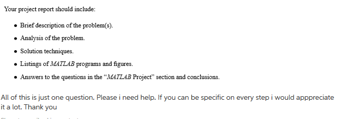 Project 2: Feedback Control of Linear Dynamical | Chegg.com