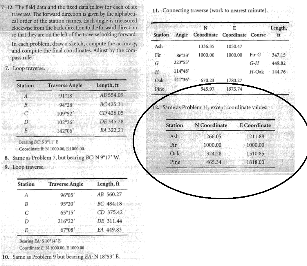 7-12. The field data and the fixed data follow for | Chegg.com