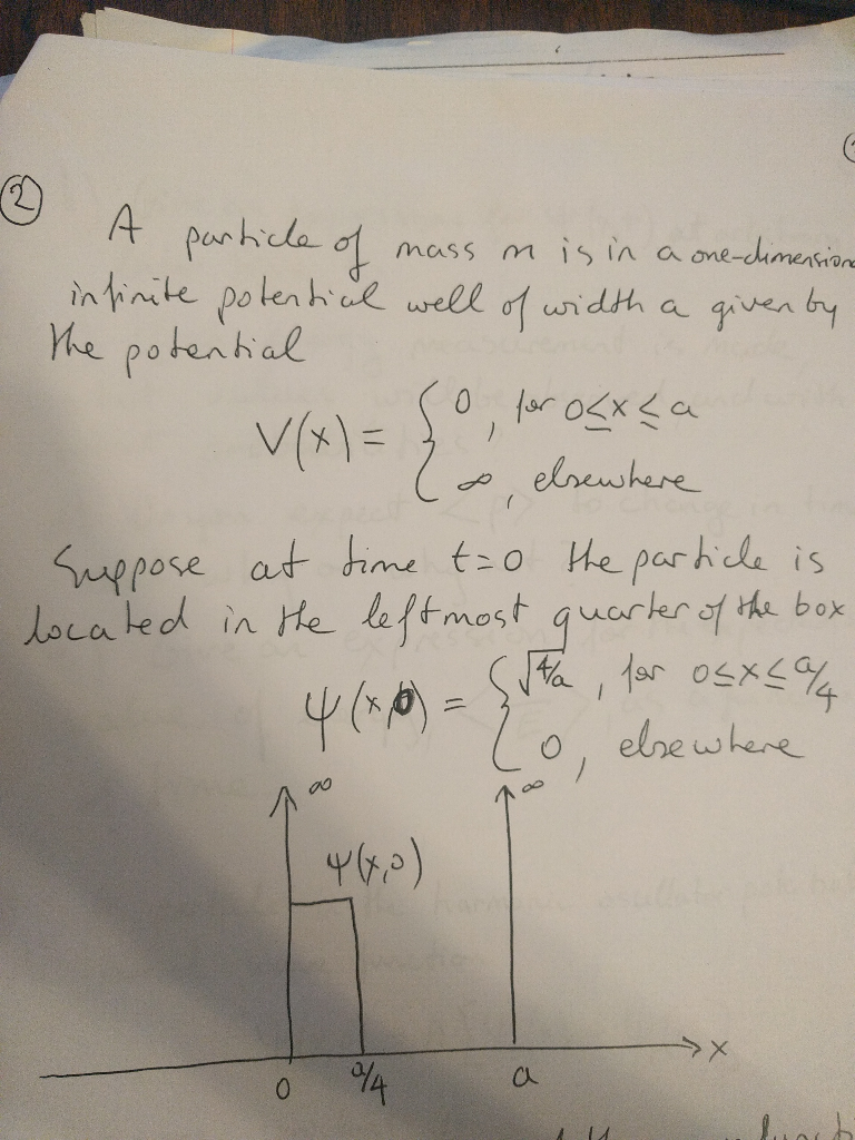 Solved A) write the expansion of the wave function \psi(x,0) | Chegg.com