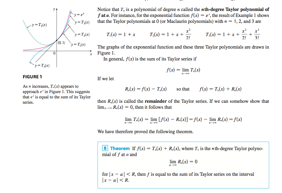 Solved Recall that T_n(x) referred to the n^th degree Taylor | Chegg.com