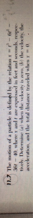 Solved The motion of a particle is defined by the relation x | Chegg.com