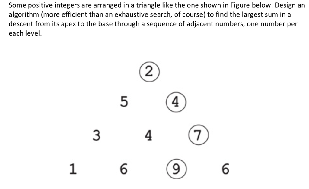 Solved Some positive integers are arranged in a triangle | Chegg.com