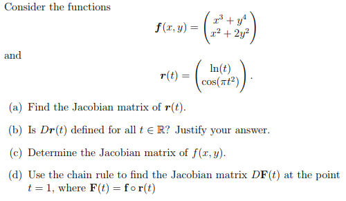 Solved Consider the functions f(x,y)2 +2y and In(t) cos(nf) | Chegg.com