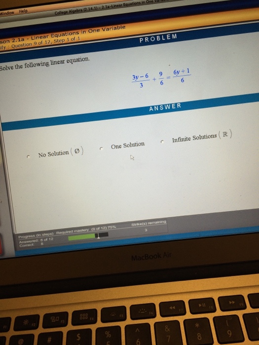 Solved Problem Solve the following linear equation. | Chegg.com