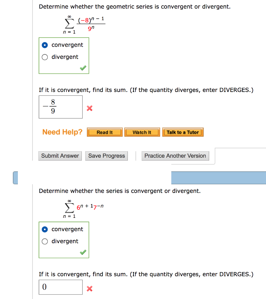 Solved Determine whether the geometric series is convergent | Chegg.com