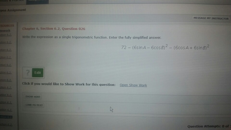 Solved pen Assignment MESSAGE MY INSTRUCTOR Chapter 6, | Chegg.com
