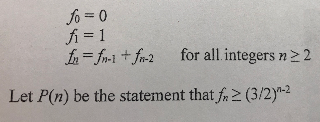 Solved (Discrete Structures): The Fibonacci sequence is | Chegg.com