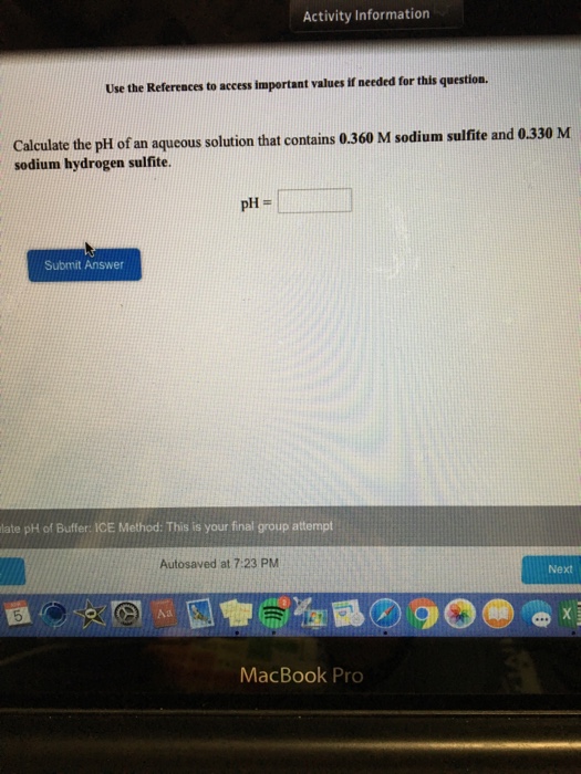Solved Calculate the pH of an aqueous solution that contains | Chegg.com