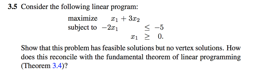 Solved 3.5 Consider the following linear program: maximize | Chegg.com