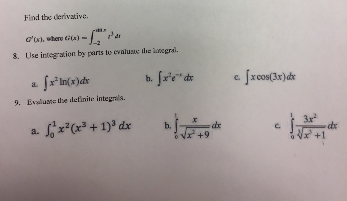 Solved Find the derivative. G'(x), where G(x) = | Chegg.com