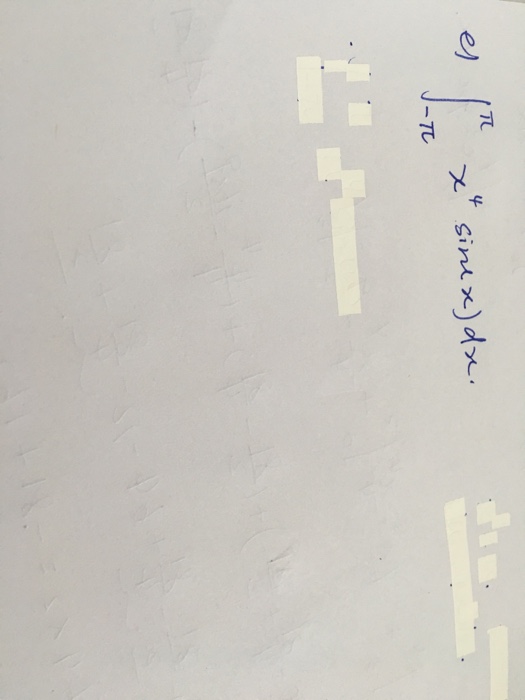 Solved Integral pi pi X 4 Sin x dx Chegg