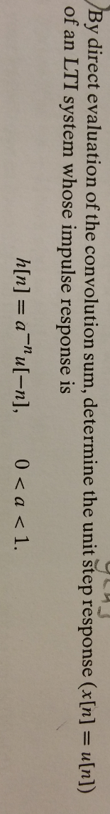 Solved y direct evaluation of the convolution sum, determine | Chegg.com