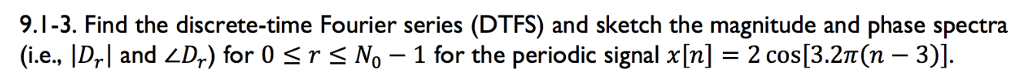 Solved 9 1 3 Find The Discrete Time Fourier Series Dtfs
