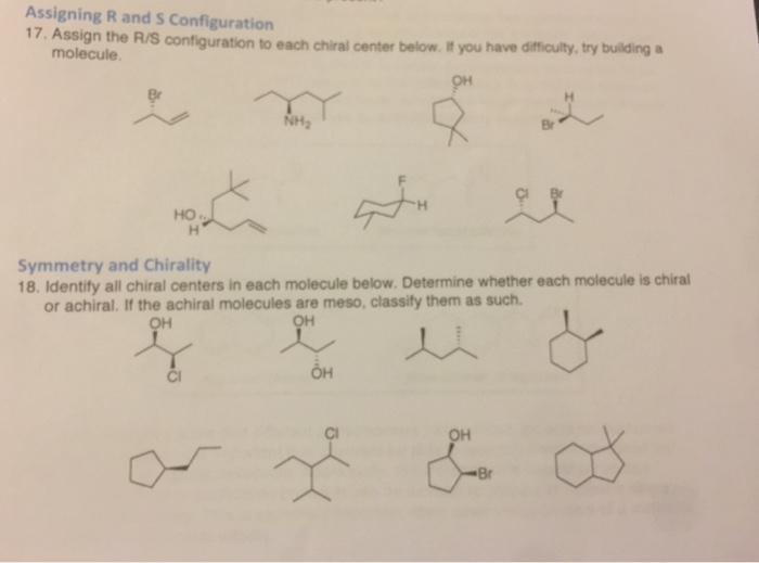 Solved Assign the R/S configuration to each chiral center | Chegg.com