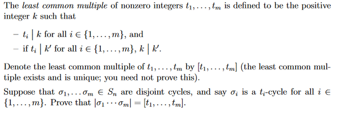 Solved The least common mulliple of nonzero integers ti,..., | Chegg.com