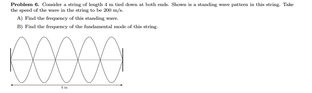 Solved Consider a string of length 4 m tied down at both | Chegg.com