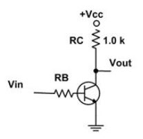 Solved For the transistor switching circuit shown below, | Chegg.com