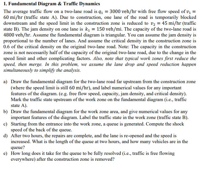 Example Fundamental Diagram Of Traffic Flow Fundamental Diag