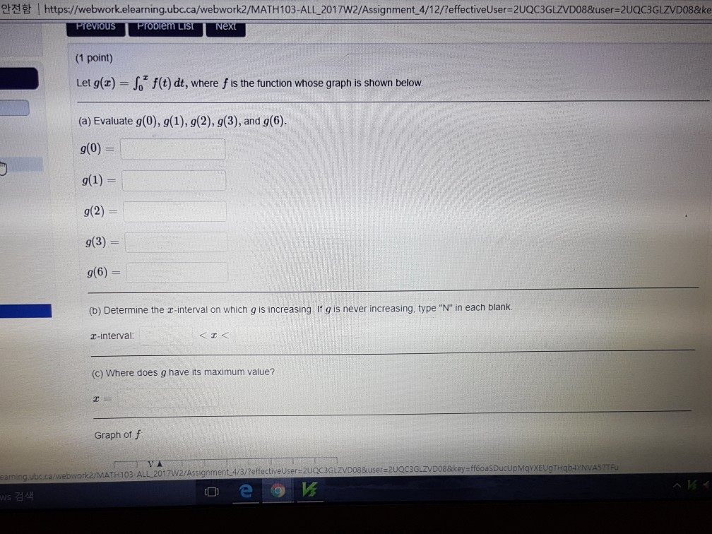 Solved 안전함 https://webworkelearning ubc.ca/webwork2/MATH 103 | Chegg.com