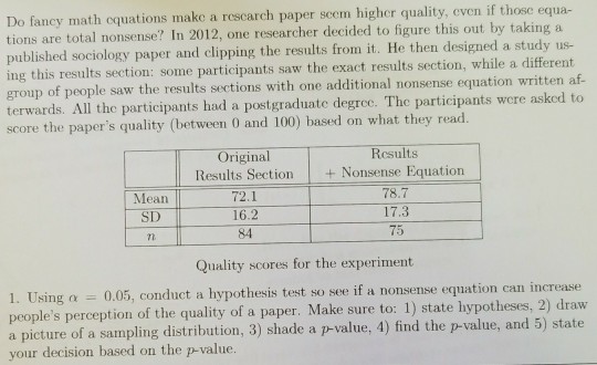 Solved ations make a rescarch paper scem higher quality, | Chegg.com