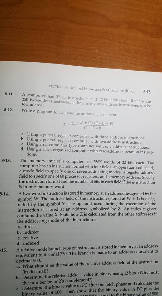Solved SECTION 8.8 Reduced Instruction Set Computer (RISC) | Chegg.com