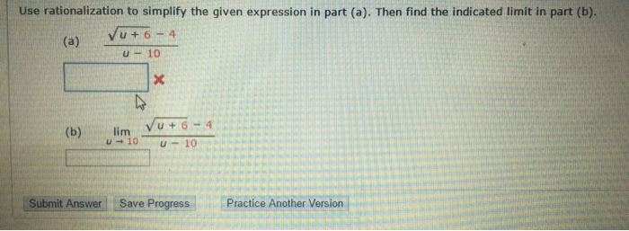 Solved Use rationalization to simplify the given expression | Chegg.com
