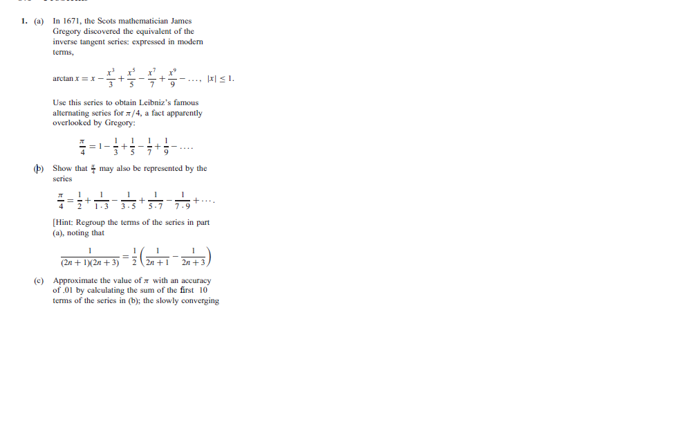 In 1671, the Scots mathematician James Gregory | Chegg.com