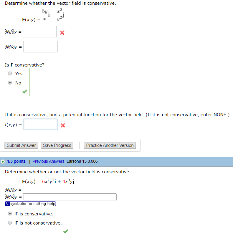 Solved Determine whether the vector field is conservative. | Chegg.com