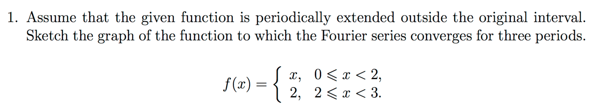 Assume that the given function is periodically | Chegg.com