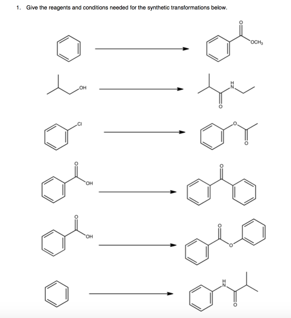 Solved Give the reagents and conditions needed for the | Chegg.com