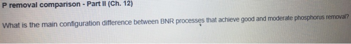 Solved What is the main configuration difference between BNR | Chegg.com