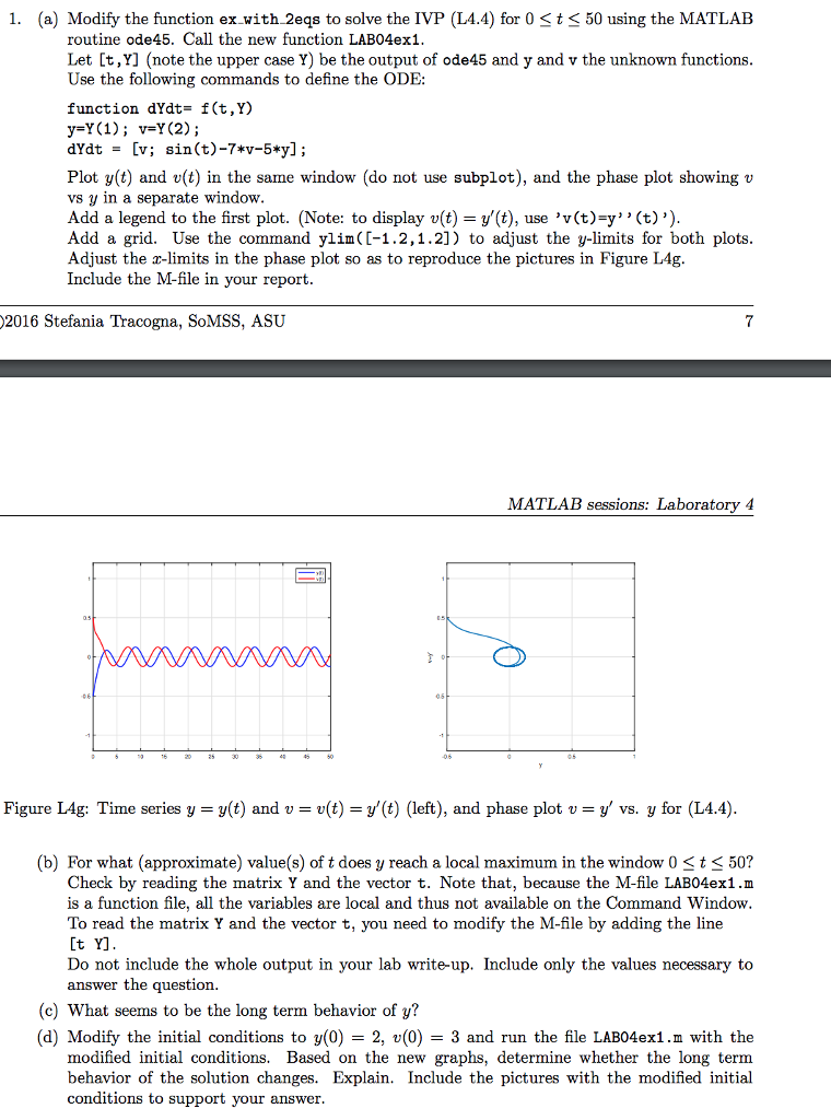 Can Someone Please Help Me With This MatLab Exercise Chegg