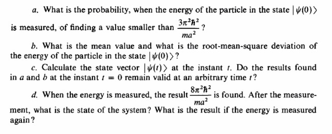 Solved Cohen Quantum Mechanics: 12. Infinite one-dimensional | Chegg.com Solved Cohen Quantum Mechanics: 12. Infinite one-dimensional | Chegg.com